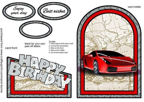 Cutaway Red fast car - CUP1208796_173 | Craftsuprint