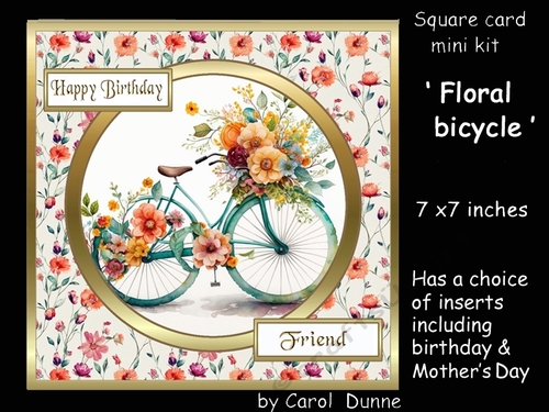 SC Floral bicycle - CUP1220477_173 | Craftsuprint