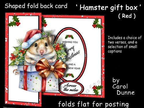 FB Shaped Hamster gift box (Red) - CUP1229373_173 | Craftsuprint