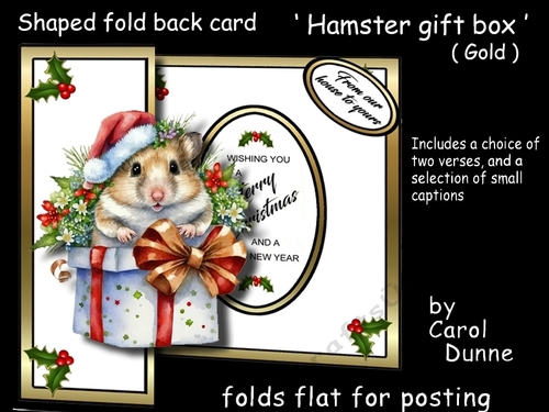 FB Shaped Hamster gift box (Gold) - CUP1229374_173 | Craftsuprint