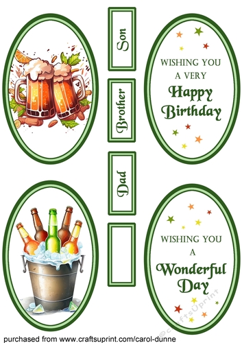 Two Beer toppers - CUP1246582_173 | Craftsuprint