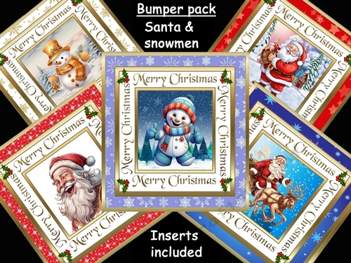 Christmas Santa & Snowmen bumper kit - CUP1262671_173 | Craftsuprint