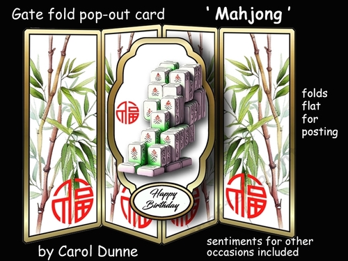 Gate fold pop-out Mahjong - CUP1303267_173 | Craftsuprint