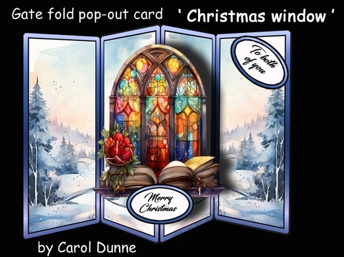 Gatefold pop-out Church window - CUP1307821_173 | Craftsuprint