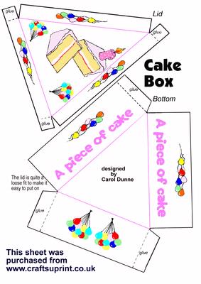 Cake Box Pink Writing - CUP13637_173 | Craftsuprint