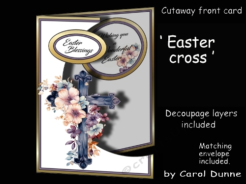Cutaway Easter Cross - CUP1365373_173 | Craftsuprint