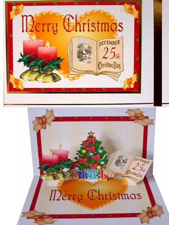 Christmas Tree,candles and Book Pop-up Kit - CUP140036_173 | Craftsuprint
