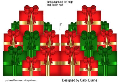 Christmas Parcels Shaped Card - CUP149112_173 | Craftsuprint