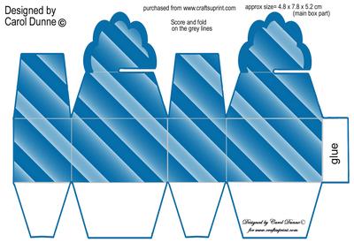 Blue Striped Box - CUP182094_173 | Craftsuprint