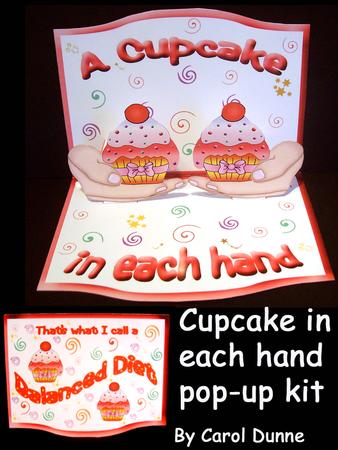 Cupcake in Each Hand Pop-up Kit - CUP204981_173 | Craftsuprint