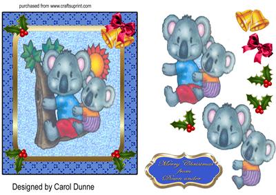 Koala Christmas Down Under - CUP249585_173 | Craftsuprint