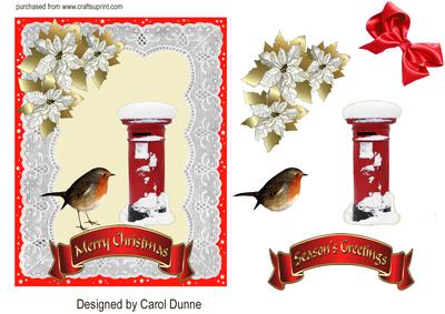 Robin and Postbox Decoupage - CUP334513_173 | Craftsuprint