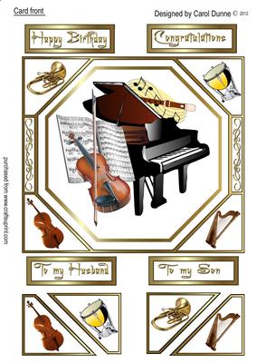 Card Front - Classical Music - CUP351977_173 | Craftsuprint