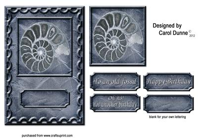Fossil Card Front-grey - CUP366897_173 | Craftsuprint