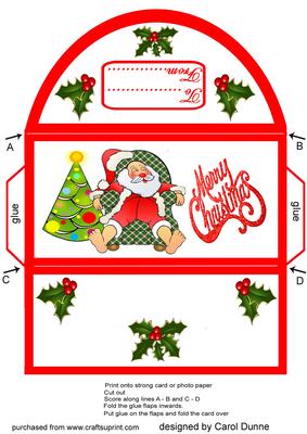 Money Wallet - Sleeping Santa - CUP375919_173 | Craftsuprint