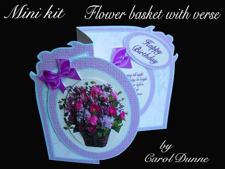 Flower Basket with Verse - Mini Kit - CUP382615_173 | Craftsuprint