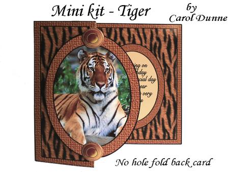Tiger Mini Kit- No Hole Fold Back - CUP384167_173 | Craftsuprint