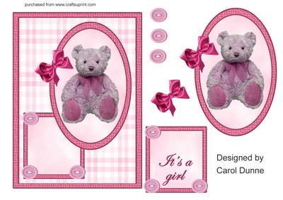 Baby Girl Quick Card - CUP394296_173 | Craftsuprint