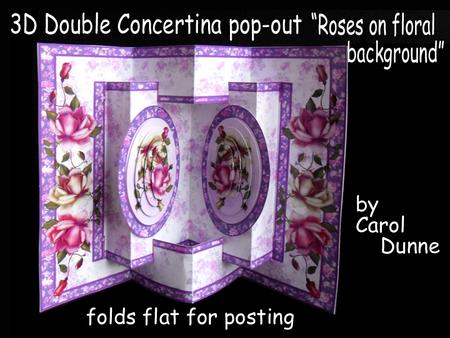 3D Double Concertina Pop-out "roses on Floral Background" - CUP403507 ...