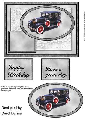Old Car Quick Card - CUP407301_173 | Craftsuprint