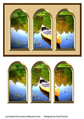 Three Arches Card - Canoe - CUP412111_173 | Craftsuprint