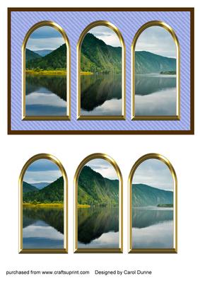 Three Arches Card - Mountain Reflections -blue - CUP412208_173 ...