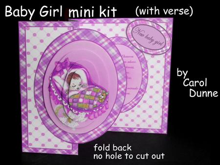 New Baby Girl - Mini Kit - CUP426769_173 | Craftsuprint