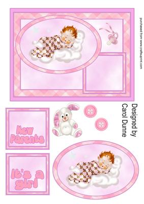 Baby Girl 2 Quick Card - CUP448502_173 | Craftsuprint