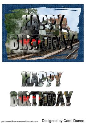 Steam Train - See Through Letter Card - CUP518381_173 | Craftsuprint