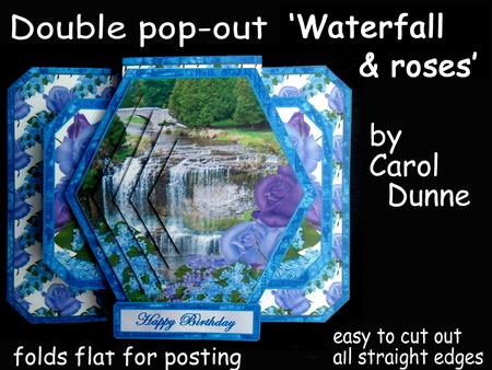 3D Double Pop-out - Waterfall and Roses - CUP521077_173 | Craftsuprint
