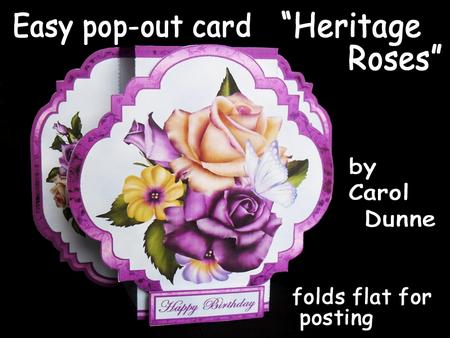 Easy Pop-out Card 'heritage Roses' - CUP546616_173 | Craftsuprint