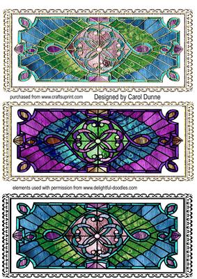 Stained Glass Bookmarks or Toppers - CUP55361_173 | Craftsuprint