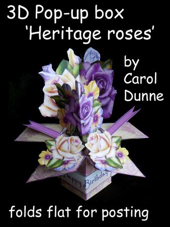 3D Pop-up Box- Heritage Roses - CUP576328_173 | Craftsuprint