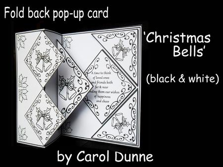 Fold Back Pop-up - Christmas Bells (black & White) - CUP577632_173 | Craftsuprint