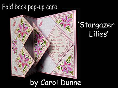Fold Back Pop-up - Stargazer Lilies - CUP577643_173 | Craftsuprint