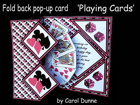 Fold Back Pop-up - Playing Cards - CUP581266_173 | Craftsuprint
