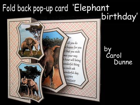 Fold Back Pop-up Elephant Birthday - CUP593671_173 | Craftsuprint