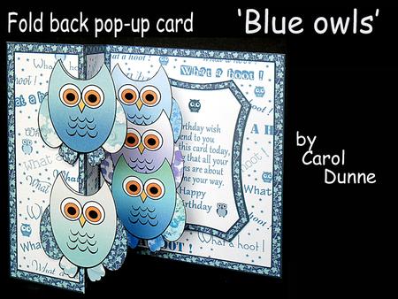 Fold Back Pop-up Blue Owls - CUP601957_173 | Craftsuprint