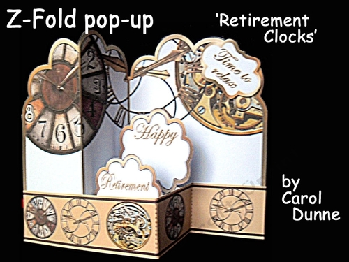 Z-Fold pop-up Retirement Clocks - CUP750462_173 | Craftsuprint