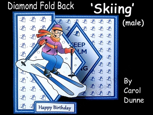 Diamond fold back Skiing (male) - CUP790313_173 | Craftsuprint