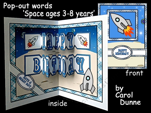 Space 3-8 years pop-out words - CUP826494_173 | Craftsuprint