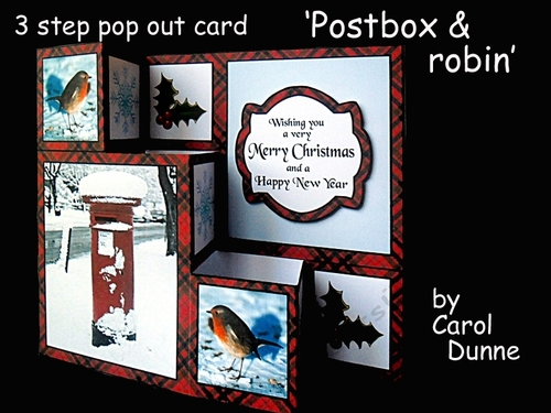 3 step pop out Postbox and robin - CUP834994_173 | Craftsuprint