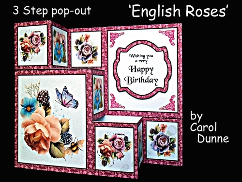3 Steps pop-out English Roses - CUP837652_173 | Craftsuprint
