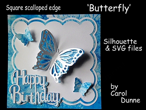 Scalloped edge butterfly card - CUP859341_173 | Craftsuprint
