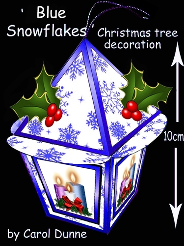 Snowflakes lantern blue - CUP928458_173 | Craftsuprint