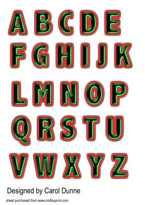 Christmas Red and Green Alphabet - CUP93690_173 | Craftsuprint