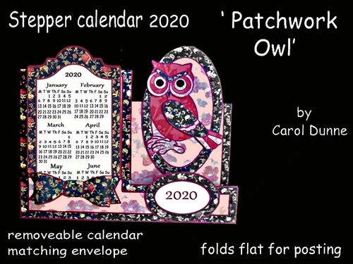 2020 Calendar Patchwork owl - CUP973965_173 | Craftsuprint