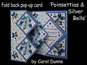 Fold Back Pop-up - Poinsettias & Silver Bells - Photo by Diane Hitchcox Greeting Cards