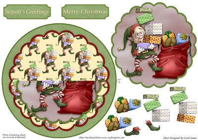 Rocker Card - Christmas Elf - CUP474599_1010 | Craftsuprint