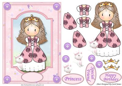 Card Front - Little Princess - CUP536978_1010 | Craftsuprint